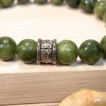 10mm Natural Chinese Jade with Trinity Knot Bracelet – One Zero Eight ...