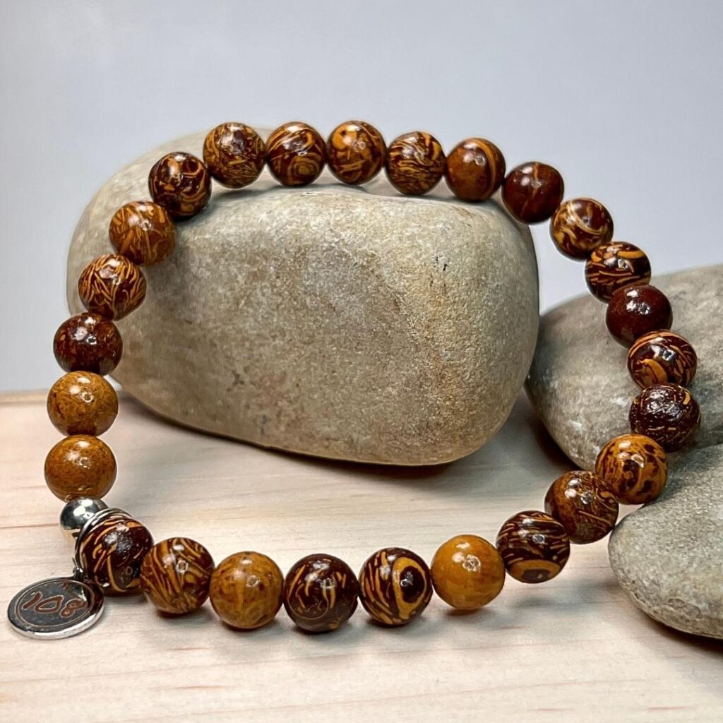 Elephant Skin Jasper Gemstone Bracelet – One Zero Eight Mala Jewelry