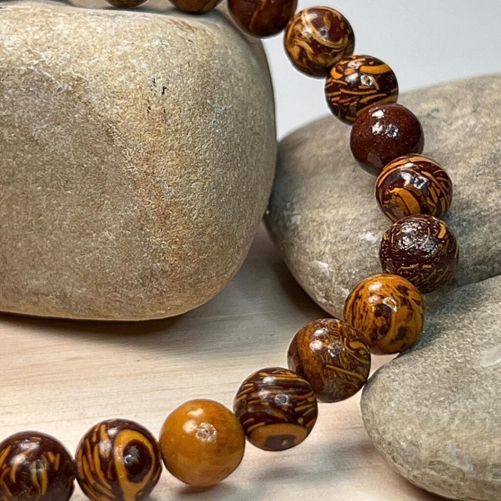 Elephant Skin Jasper Gemstone Bracelet – One Zero Eight Mala Jewelry