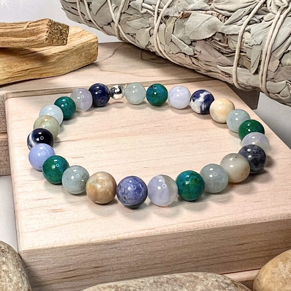 Gemstone Intention Bracelet – Good Communication – One Zero Eight Mala ...