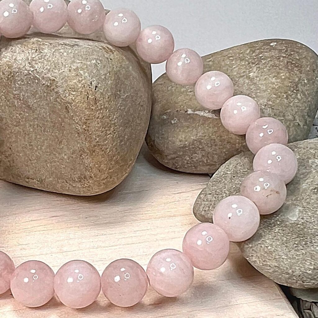 Rose Quartz Gemstone Bracelet – One Zero Eight Mala Jewelry